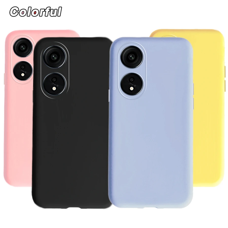 For Oppo A1 Pro Case PHQ110 Cute Candy Color Back Cover Soft Silicone ...