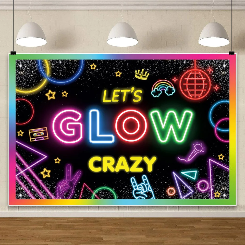 Let-s-Glow-Crazy-Music-Dance-Theme-Party-Backdrops-80-s-90-s-Hip-Hop ...