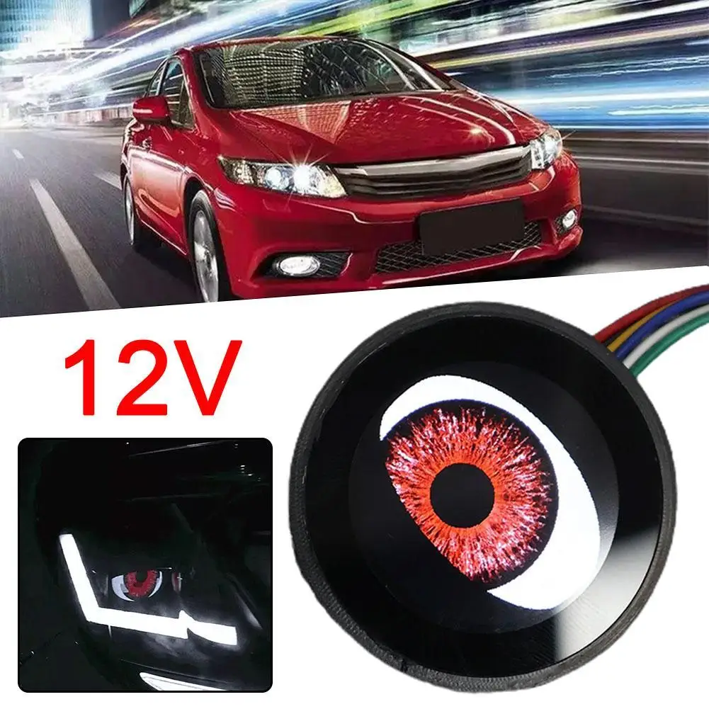 Car-Devil-Eyes-Lights-Headlight-Lens-Dynamic-Demon-Eye-Assembly ...