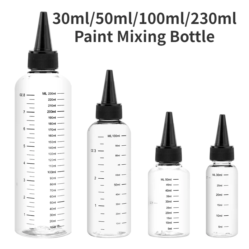 2pcs-lot-30ml-50ml-100ml-230ml-Paint-Mixing-Bottle-W-glass-Bead-Scale ...