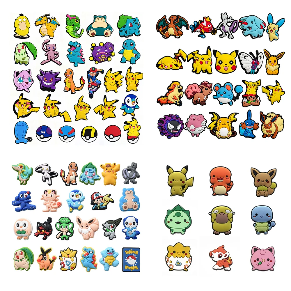 MINISO-Pokemon-Pikachu-Shoes-Charms-PVC-Cartoon-Shoe-Accessories-Charms ...