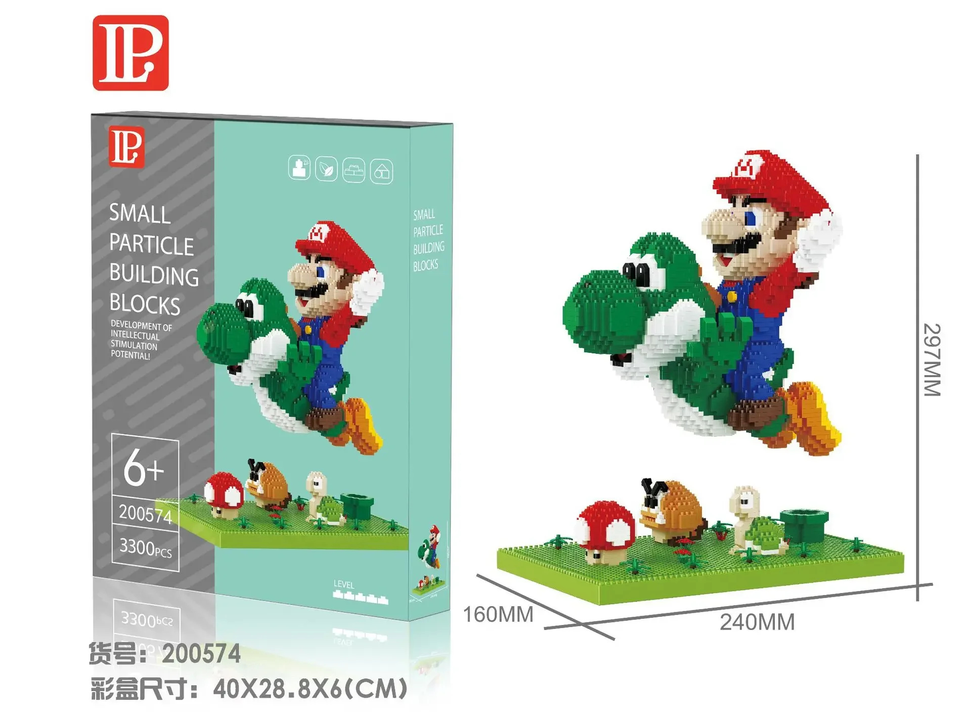 Figuras de Mario, microbloques de construcción, Super Mario, Yoshi ...