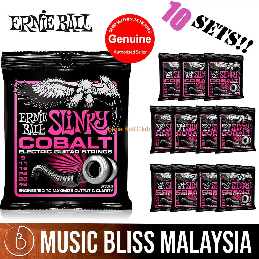 Cuerdas de guitarra eléctrica Ernie Ball Cobalt, 5/10, 9-42, Super Slinky, 2723, 2721 ...
