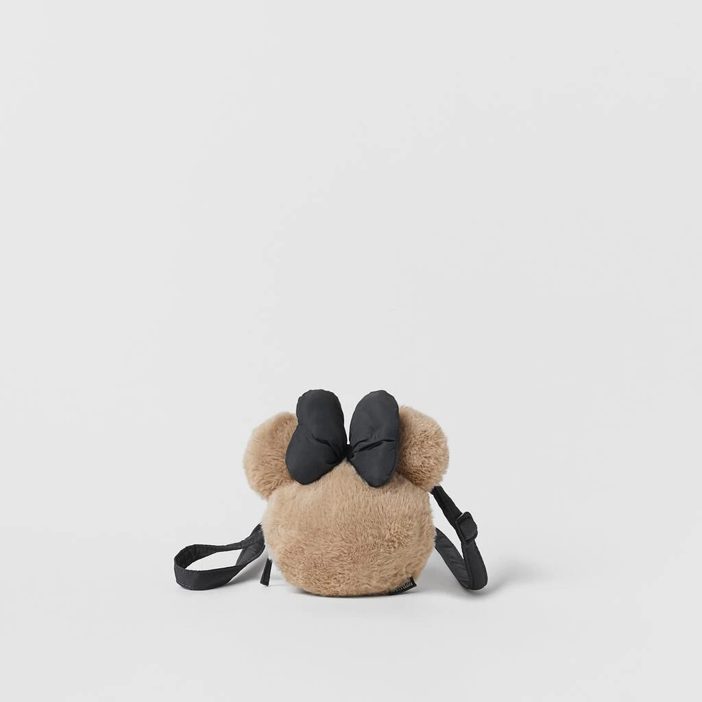 Disney Plush Backpack minnie mouse Winter New Khaki Plush Bowknot Mini ...