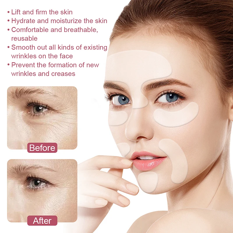 1/3sheets Silicone Face Anti Wrinkle Patches Forehead Wrinkle Patches ...