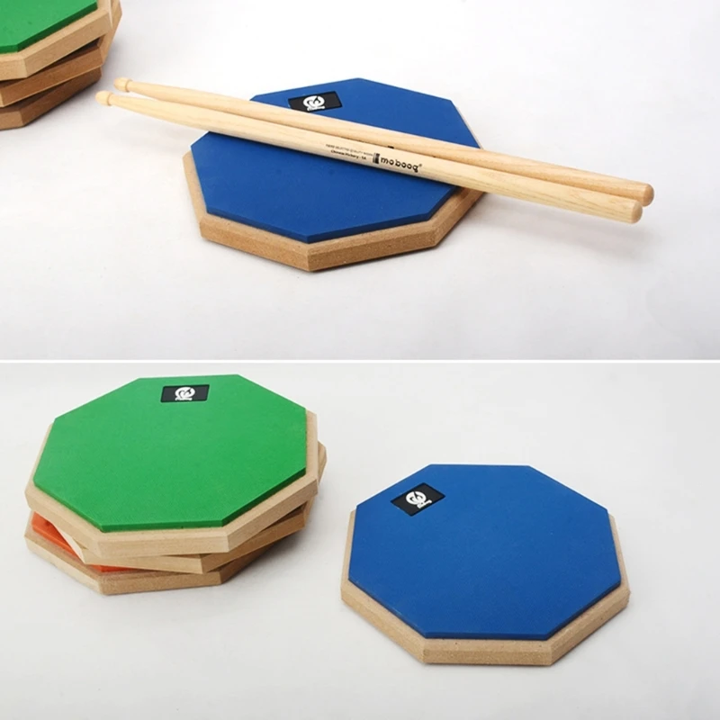 8-Inch-Practice-Drum-Pad-2-Sided-Drum-Practice-Pad-Professional-Silent ...