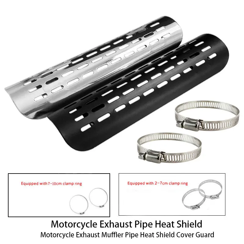 Universal Motorcycle Exhaust Pipe Heat Shield Cover Muffler Protector ...