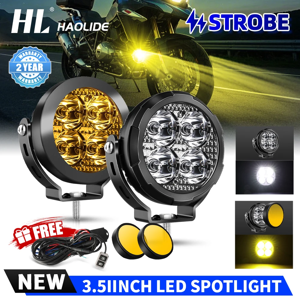 HL 3.5Inch 4.5inch 5inch Super Bright White Yellow LED Spotlight ...
