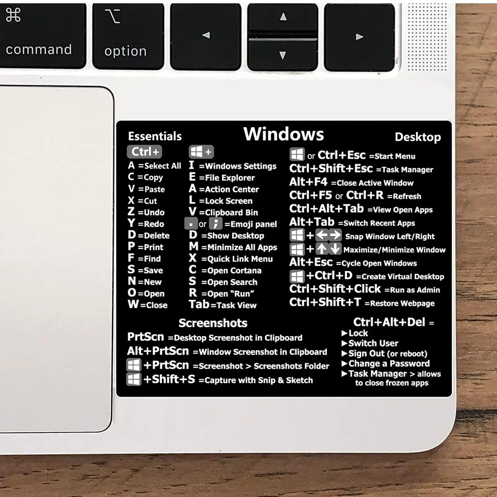 Windows-PC-Reference-Keyboard-Shortcut-Sticker-Adhesive-For-PC-Laptop ...
