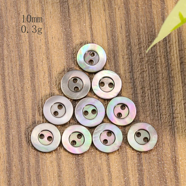10PC Natural Black Mother of Pearl Shell Concentric Circles 2-holes ...
