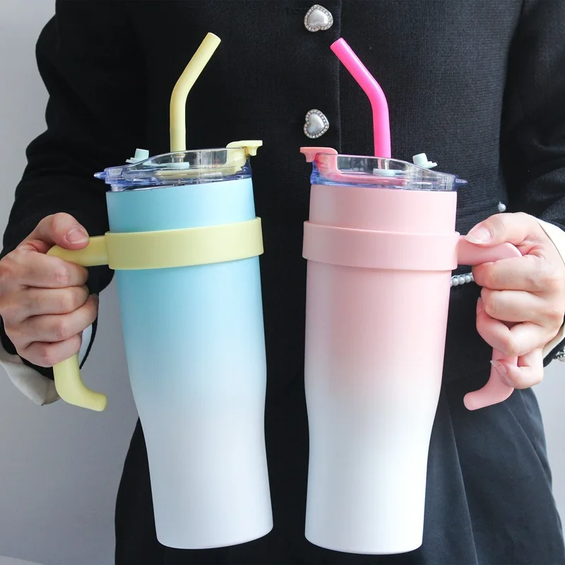 304-Stainless-Steel-40Oz-Large-Capacity-Handle-Large-Ice-Cup-Car-Giant ...