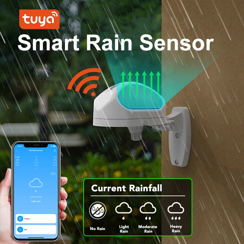 Tuya WiFi Rainwater Sensor Intelligent Sunshade Window Closing Reminder ...