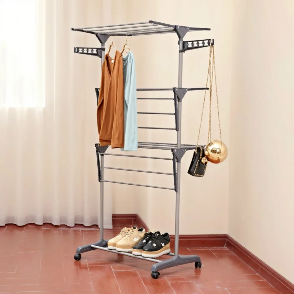 Simple-Home-Floor-Multi-Layer-Folding-Wing-Drying-RackWardrobe-Clothing ...
