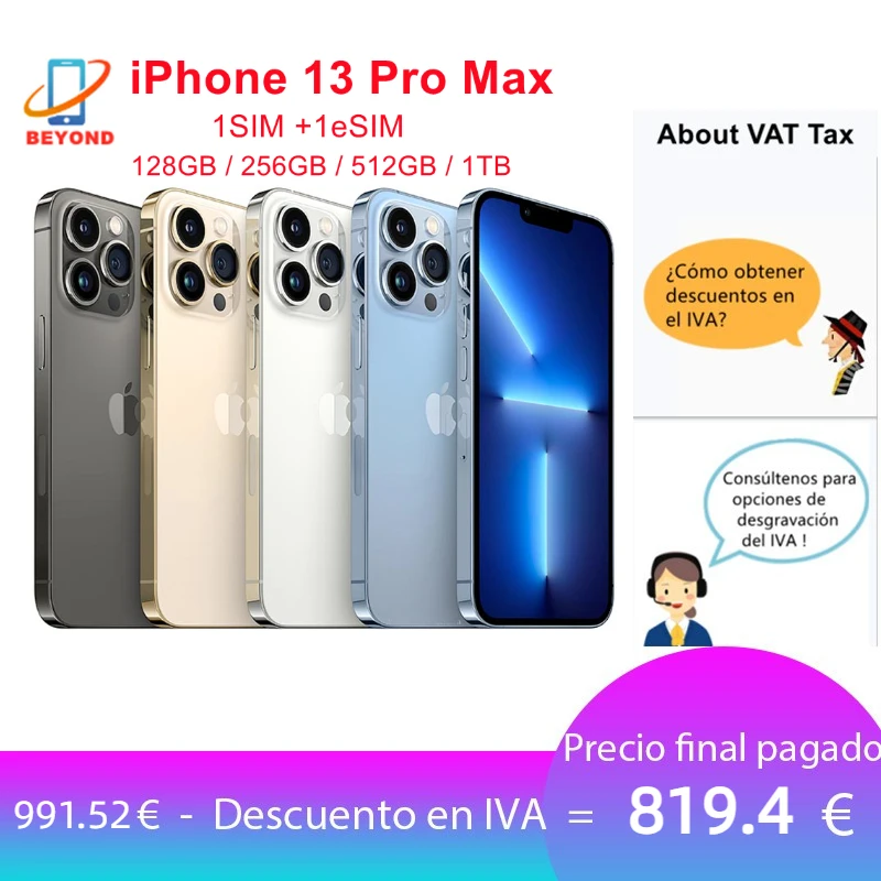 Apple-tel-fono-m-vil-iPhone-13-Pro-Max-Original-desbloqueado-128GB ...