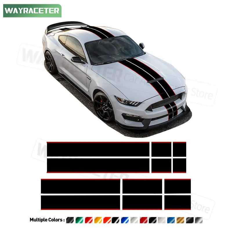 Car-Bonnet-Stripes-Sticker-Matte-Hood-Roof-Trunk-Body-Graphics-Vinyl ...