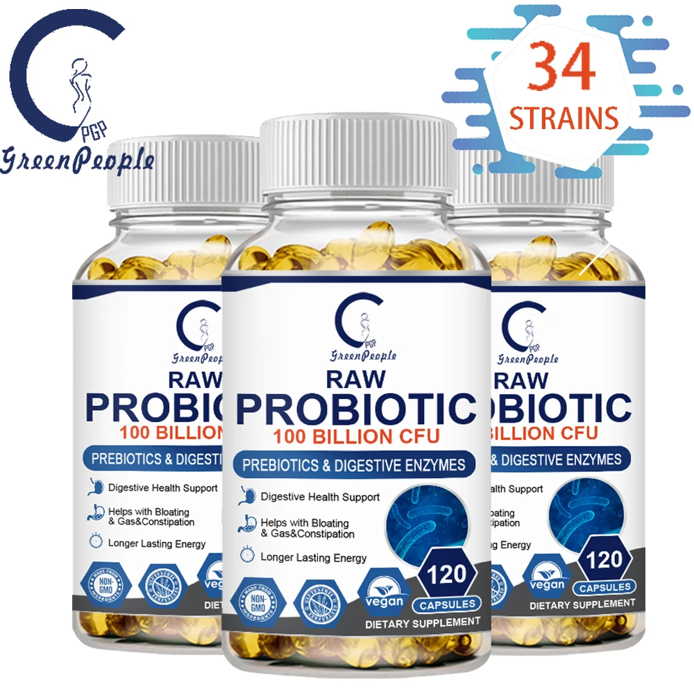 GPGP Greenpeople Organic Enzymes Probiotic Capsule 100 Billion CFU ...
