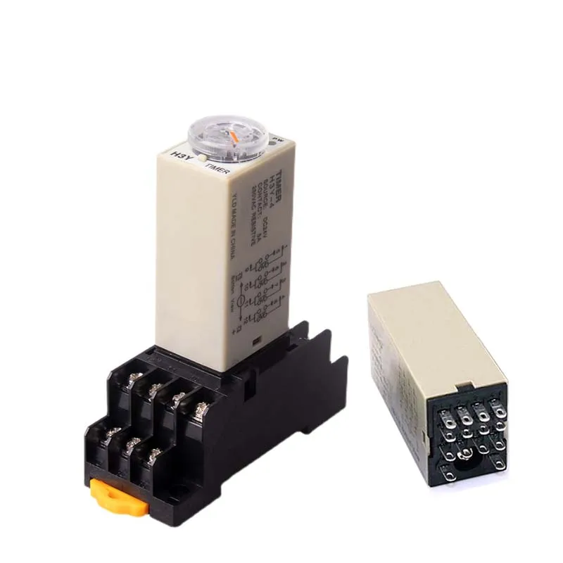 1-Pc-H3Y-4-Small-Time-Delay-Relay-DC12-24V-14Pin-Electricity-Delay-Type ...