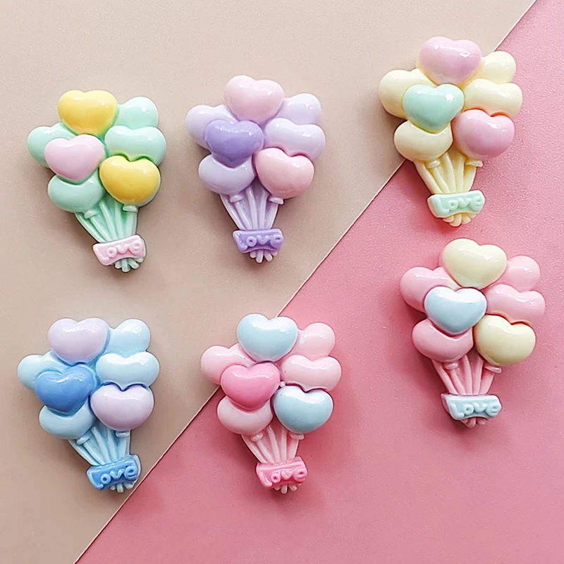 10Pcs-New-Cute-Resin-Mini-Cartoon-Balloon-Series-Flat-Back-Manicure ...