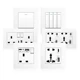 White UK 13A Wall Socket with USB C 18W Quick Charge Plug Socket,Wall ...