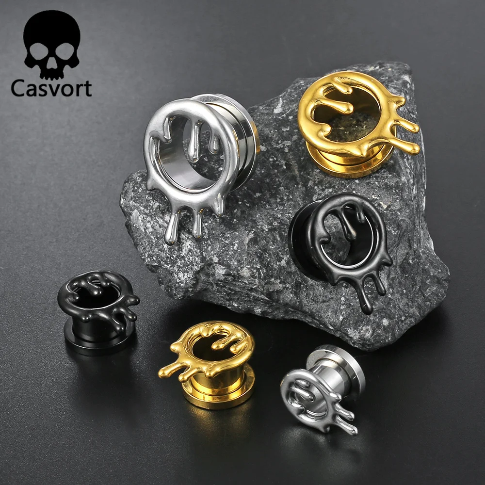 Casvort-10PCS-Wholesale-Water-Drop-Plugs-Ear-Gauges-for-Stretched-Lobe ...