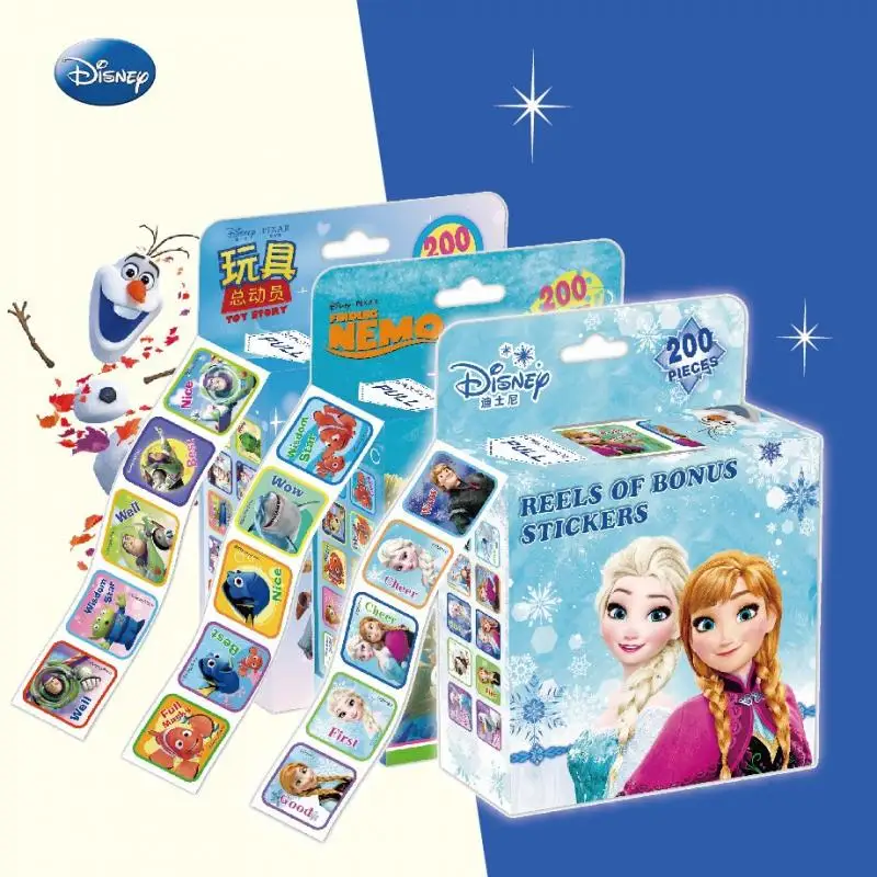 200Pcs-Box-Disney-Stickers-Removable-Cartoon-Frozen-Mickey-Sofia ...