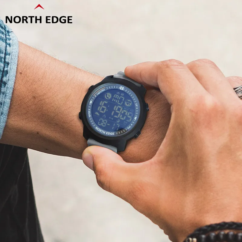 NORTH-EDGE-Men-s-Digital-Watch-Military-Running-Sports-Pedometer-Heart ...