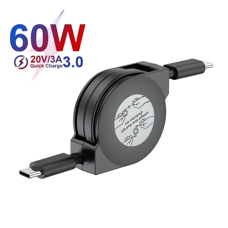 Retractable-PD-60W-USB-C-to-USB-C-Data-Cable-Notebook-Fast-Charging ...