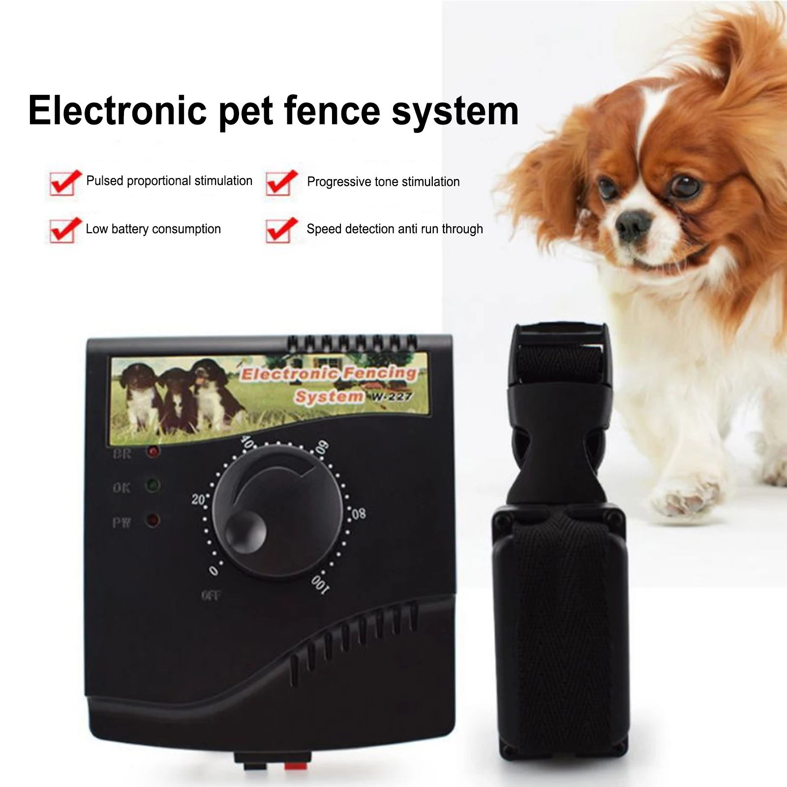 Pet-Dog-Electric-Fence-System-Rechargeable-Waterproof-Adjustable-Level ...