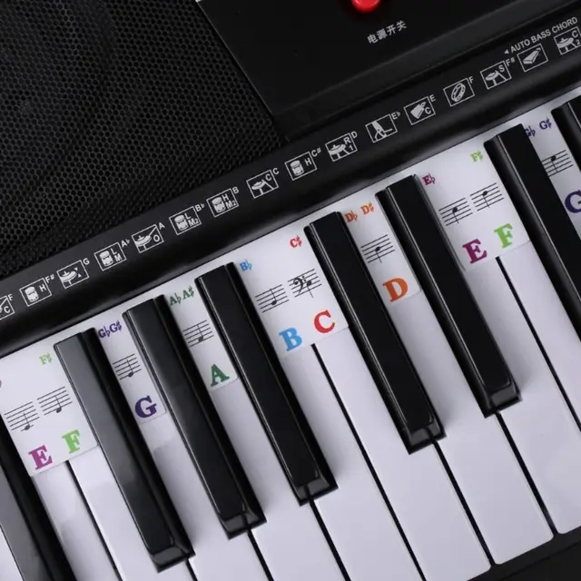 Piano For Kids Piano Keyboard Stickers With Piano Chord Chart,For Piano ...