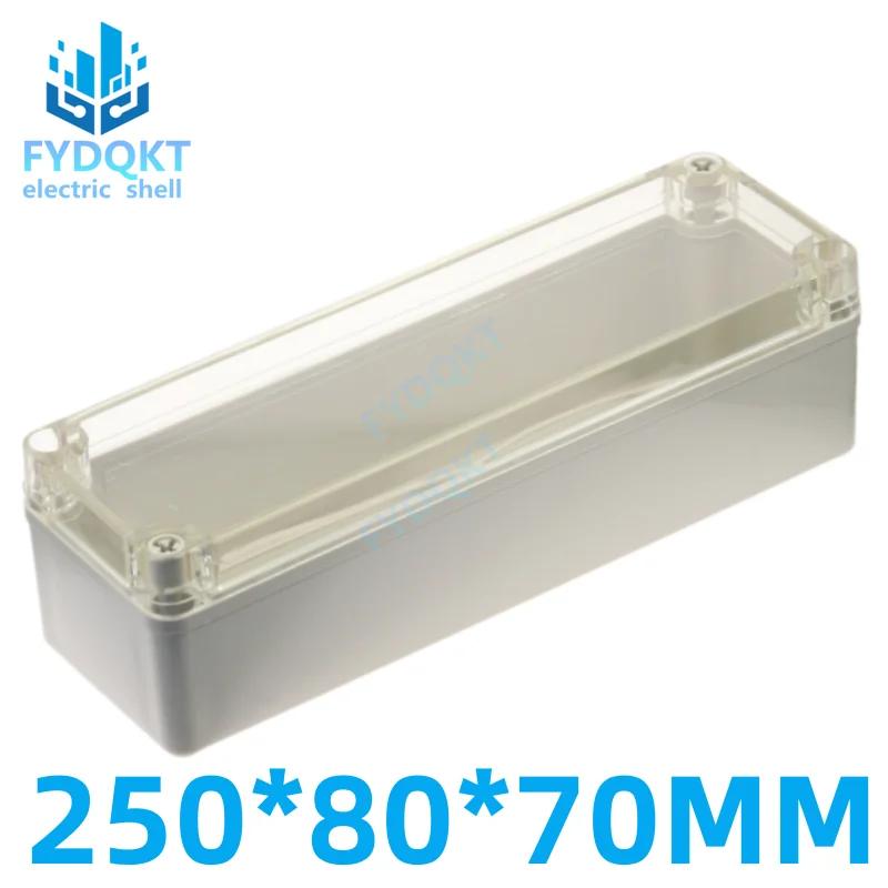 250x80x70mm ABS Plastic security power supply case transparent cover ...