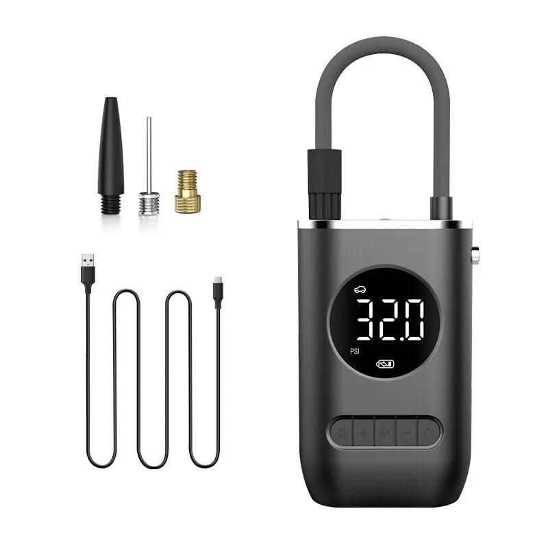 Car Air Pump Portable Mini Self Propelled Electric Tire Pump Air Pump ...