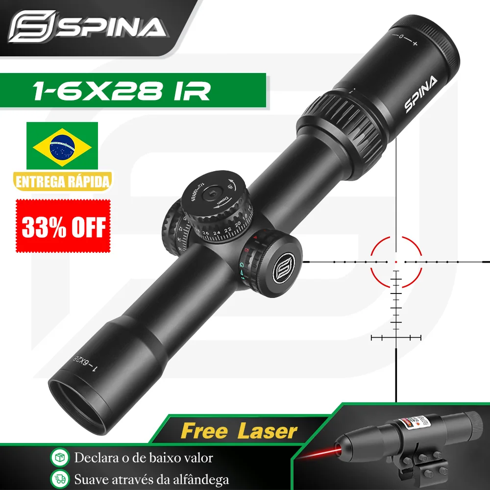 SPINA-OPTICS-1-6X28-Tactical-Compact-Wide-Angle-Rifle-Scope-Red-Green ...