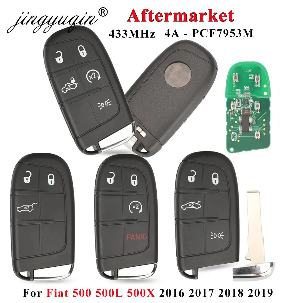 jingyuqin-Aftermarket-3-4-5BTN-Remote-Car-Key-for-Fiat-500-500L-500X ...