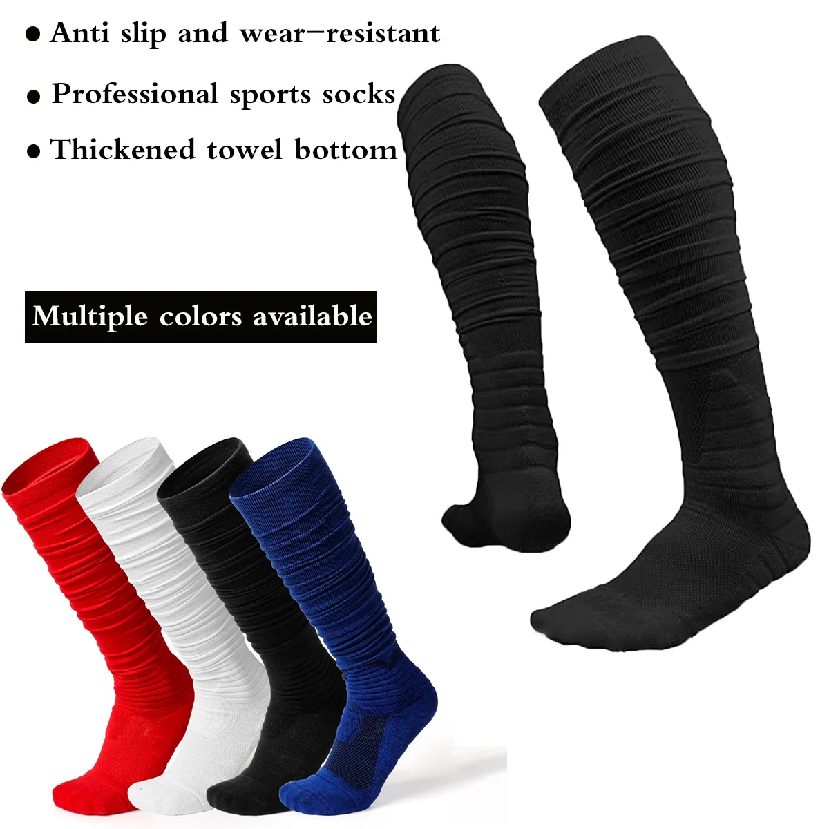 1-Pairs-Scrunch-Football-Socks-Non-Slip-Men-Football-Socks-Extra-Long ...