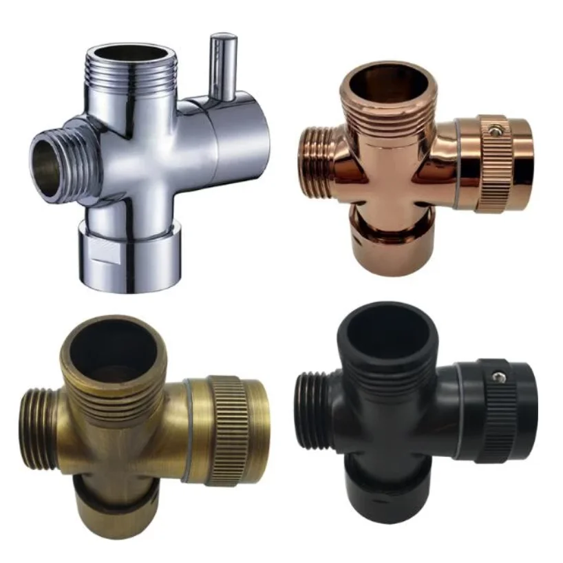 Bathroom Brass Diverter Valve 3 Way Bsp 1/2" 3/4" 4/4/4 4/4/6 4/6/6 ...