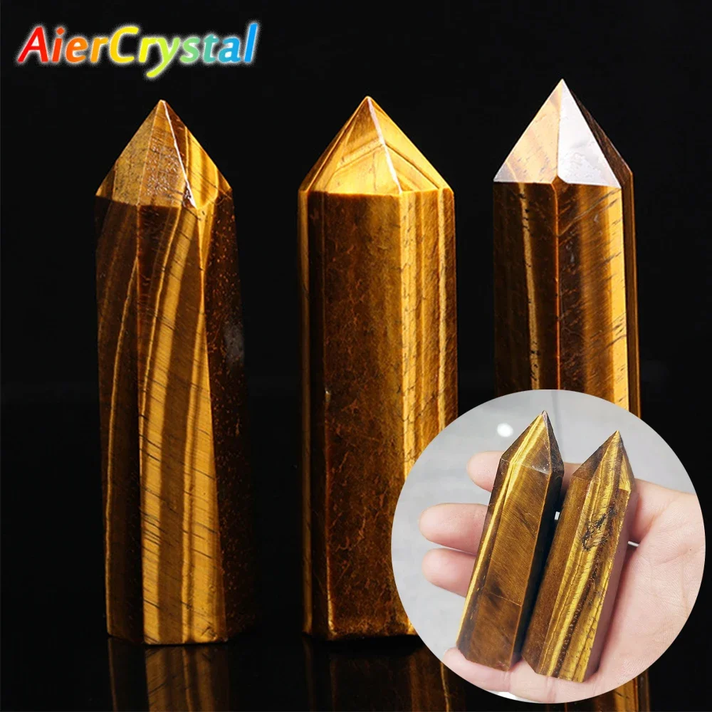 Natural-Crystal-Dot-Wand-Crystal-and-Stone-Healing-Tiger-Eye-Stone ...