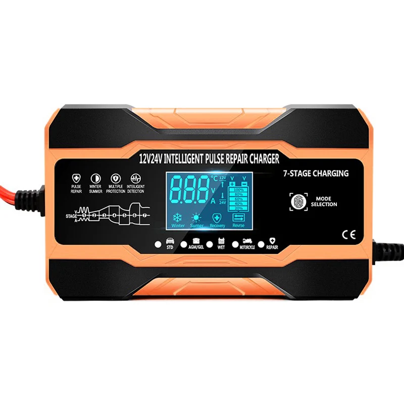12a 12v Digital Car Battery Charger Fully Automatic Repair Charge For ...