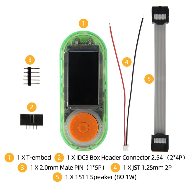 LILYGO® T-Embed Shell Kit de carcasa integrada en T, PLACA DE DESARROLLO DE ESP32-S3, Panel de ...