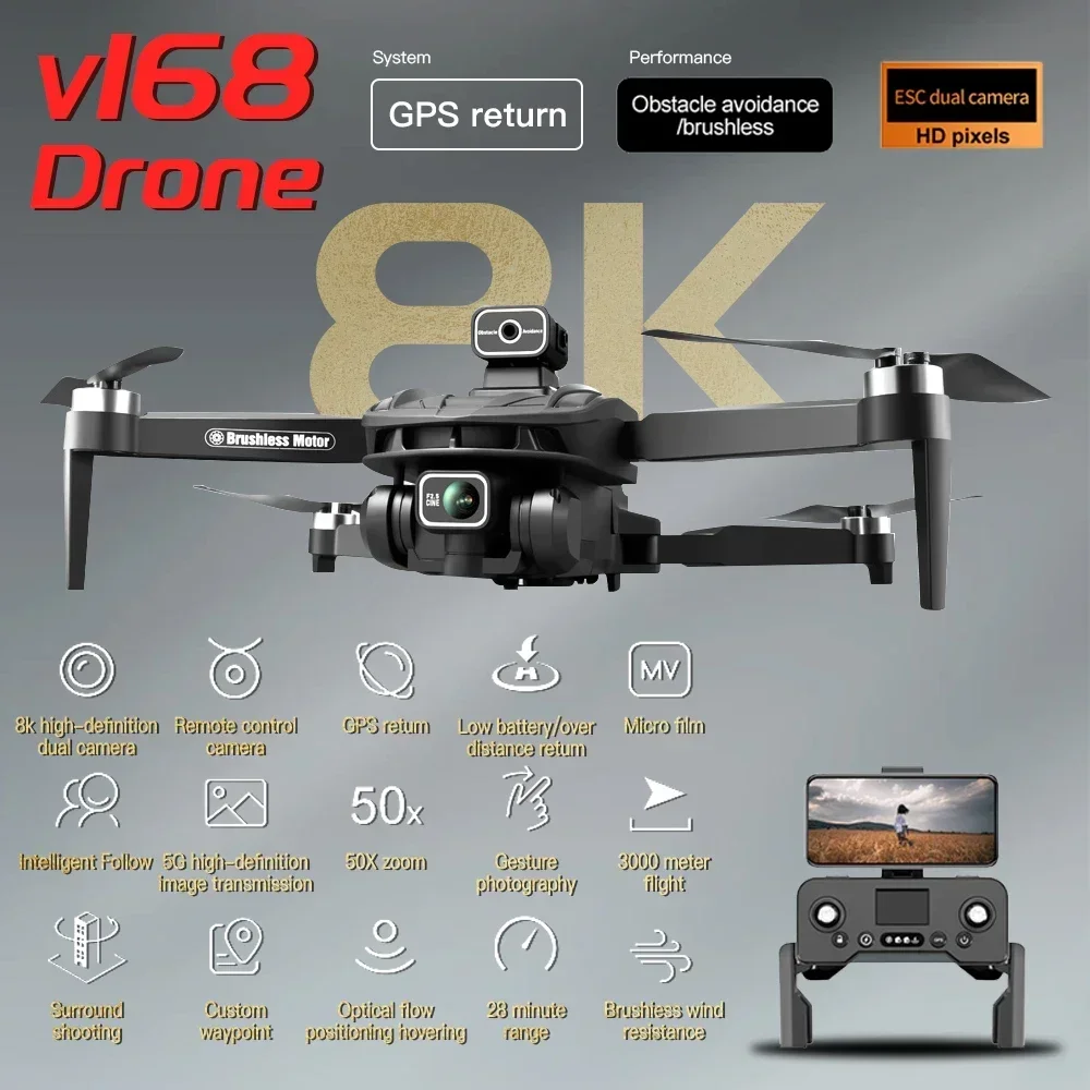 2024-New-V168-Original-GPS-Drone-5G-Professional-8K-HD-Aerial ...
