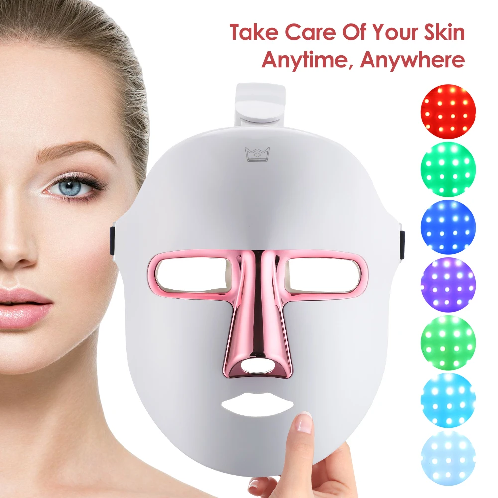 Mascarilla-Facial-recargable-con-LED-dispositivo-de-belleza-terapia-de ...