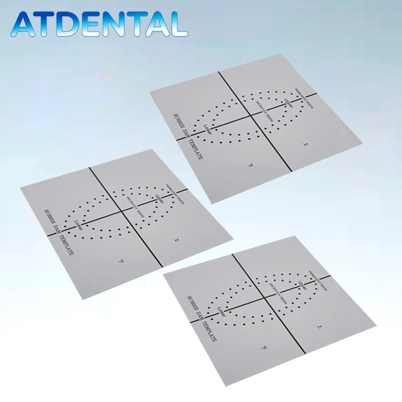 3pcs Dental Rubber Dam Punch Hole Positioning Board Barrier Template ...