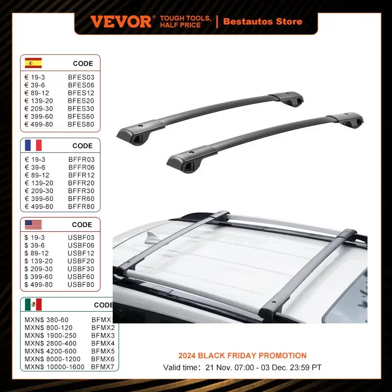 VEVOR-Roof-Rack-Cross-Bars-Fit-for-2014-2022-Subaru-Forester-with ...