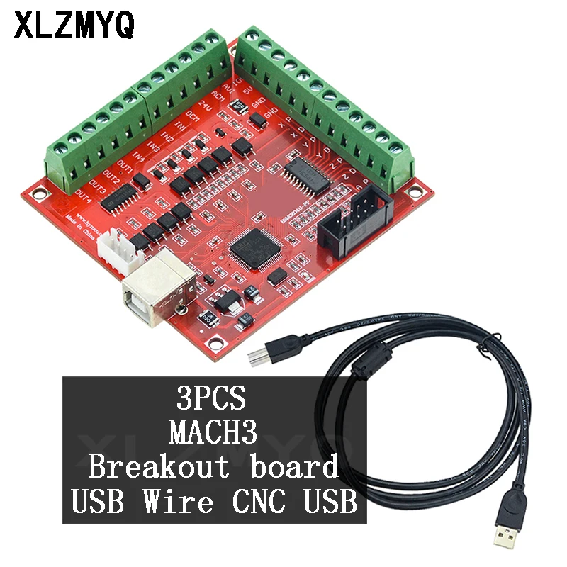 MACH3 브레이크아웃 보드, USB 와이어, CNC, USB 100Khz, 4 축 인터페이스, 드라이버 모션 CNC 컨트롤러, 드라이버 보드, DIY 키트, 세트당 3 개 ...