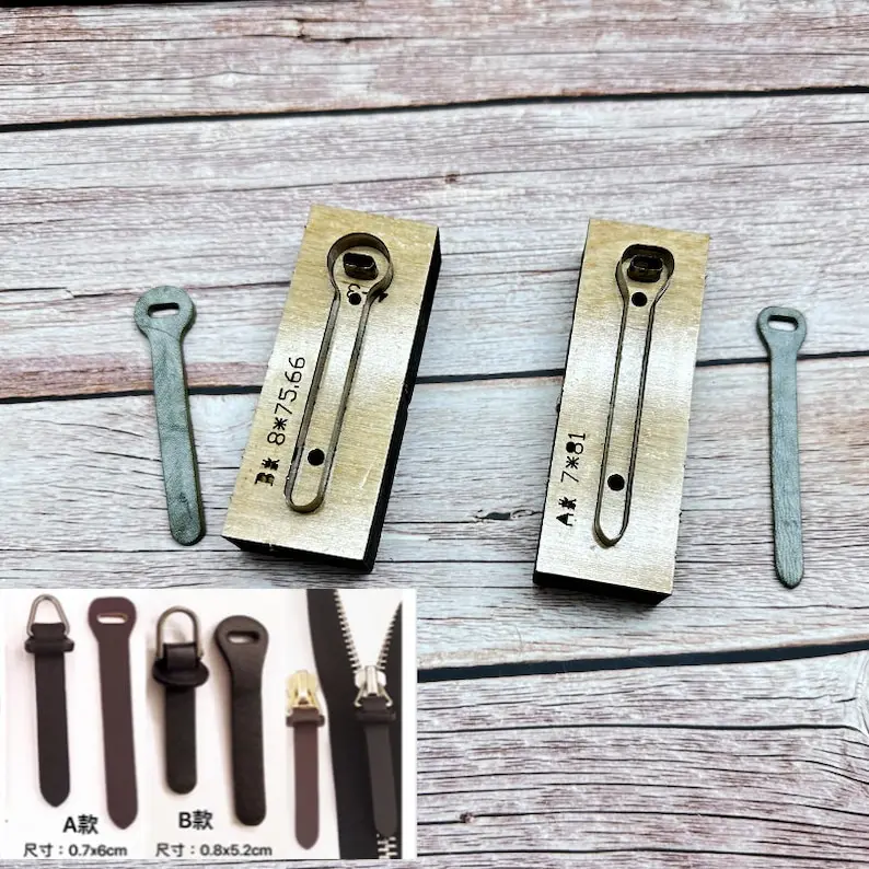 Zipper leather mold Handmade leather knife mold bag zipper head cutter ...