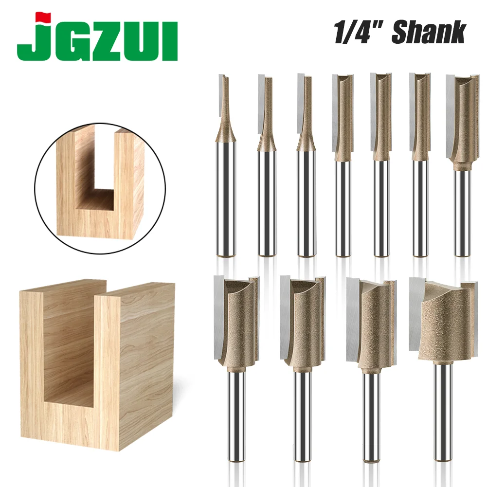 1-4in-Shank-Straight-Bit-Single-Double-Flute-Router-Bit-Tungsten ...