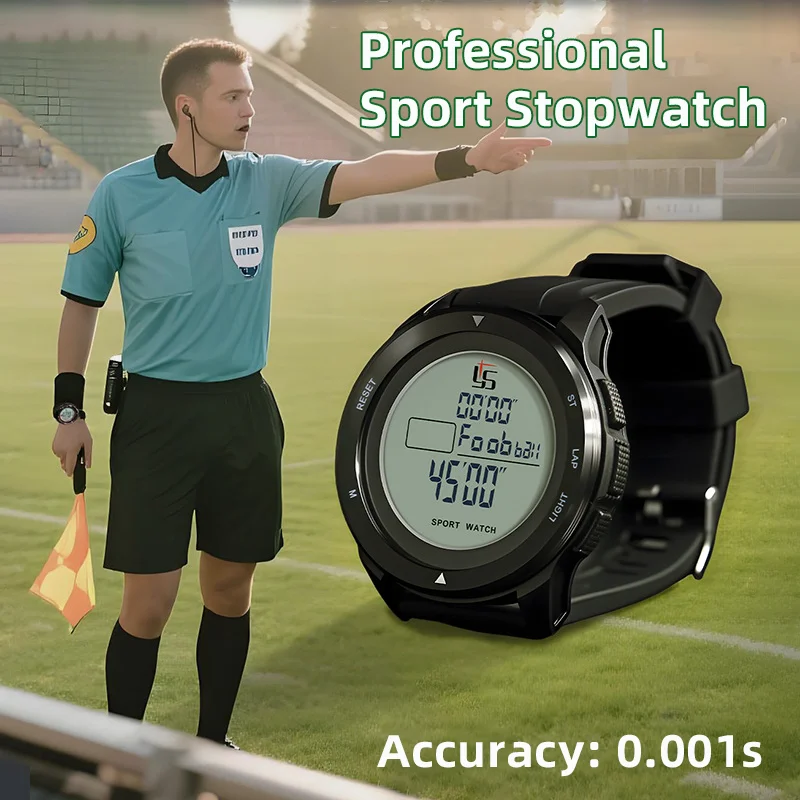 Digital Sports Stopwatch Timer Multifunction Soccer Referee Timer 100 ...