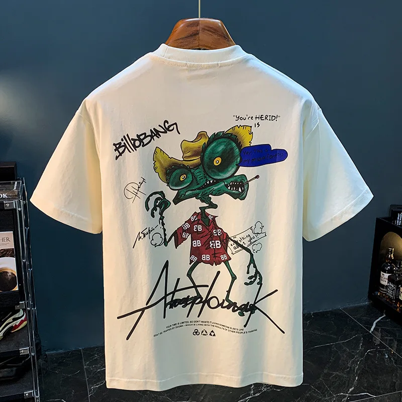 Fashion-Trendy-Funny-Lizard-Cartoon-PrintTT-shirt-Men-s-Summer-Thin ...