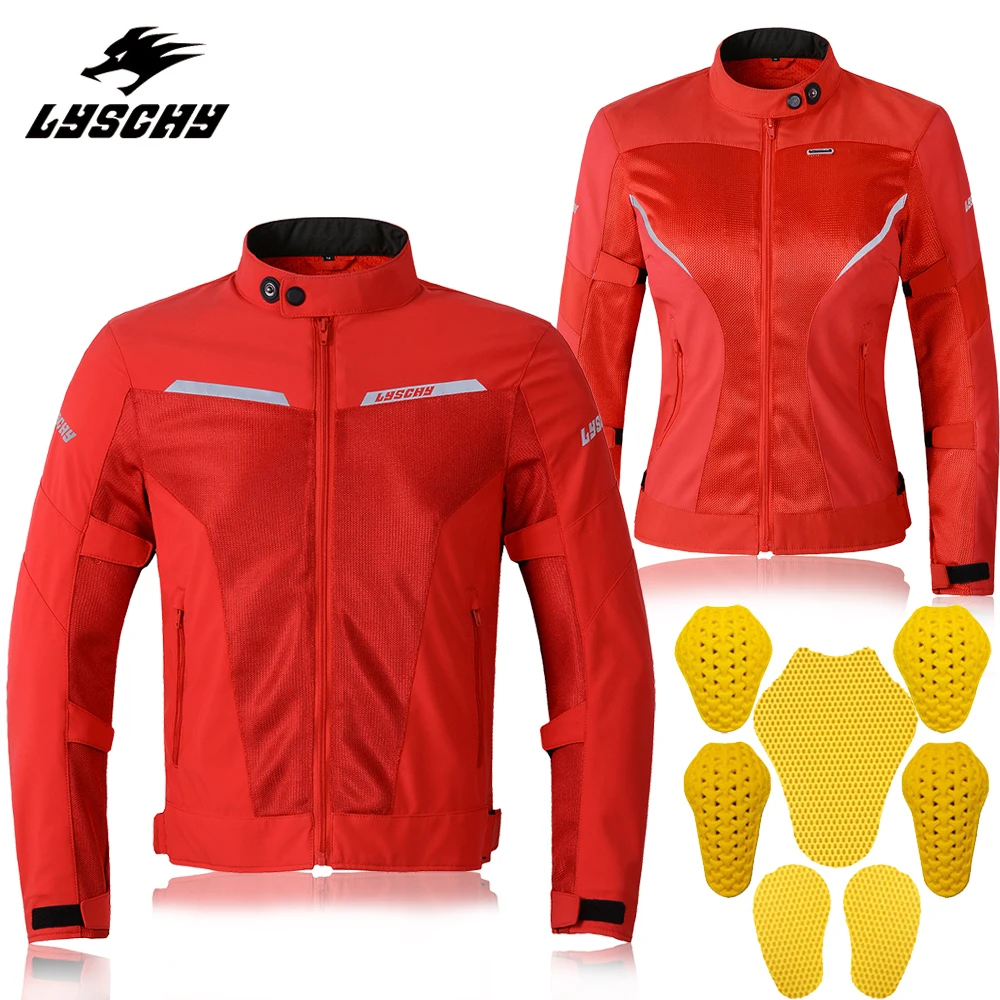 LYSCHY Chaqueta de motociclista transpirable para hombre y mujer, ropa ...
