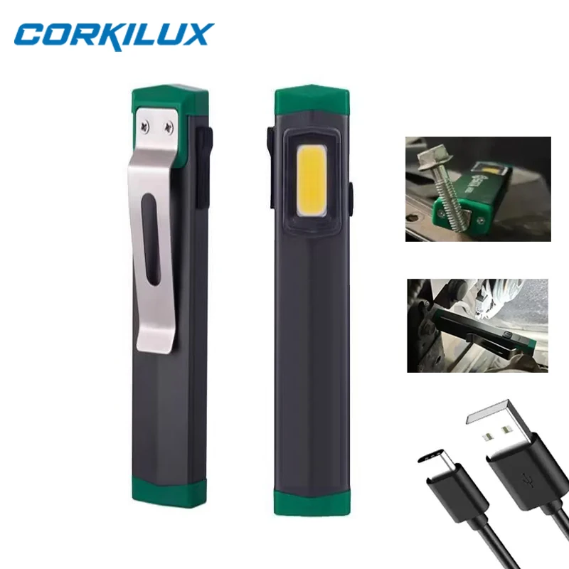 Corkilux Edc Led Work Light Cob Usb Rechargeable Flashlights With ...