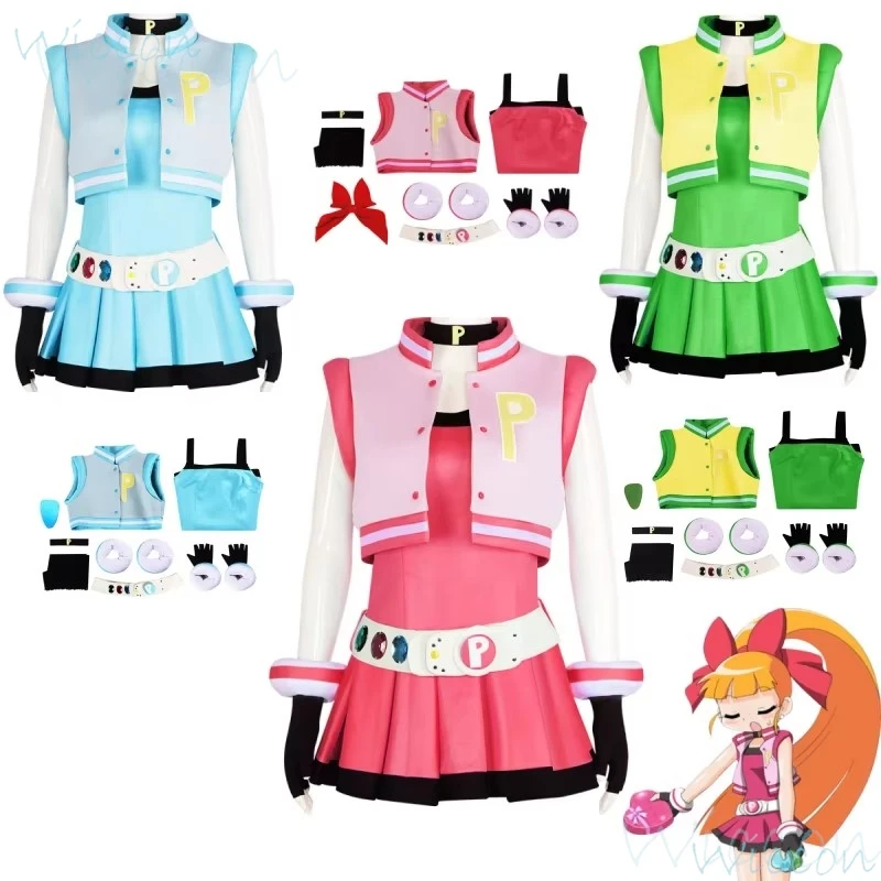 Powerpuff-Girls-Cosplay-Girls-Costume-Dress-Set-Blossom-Buttercup ...
